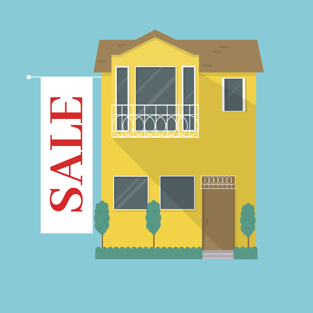 Townhouse Sale Illustrated Property Template | Square Signs Townhouse Sale Illustrated Property Template | Square Signs